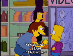 Nelson Haha Tease Bart Simpson GIF | GIFDB.com