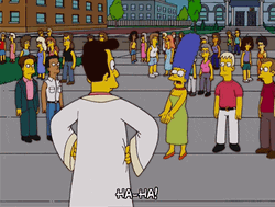 Nelson Haha Walking In The Crowd GIF | GIFDB.com