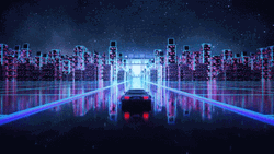 Neon Car Futuristic City Drive GIF | GIFDB.com