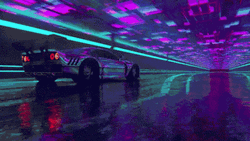 Neon Car Synthwave Drive Loop GIF | GIFDB.com
