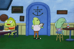 Nerd Fish Turning Spongebob GIF | GIFDB.com