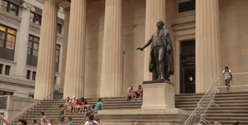 New York George Washington Statue GIF | GIFDB.com