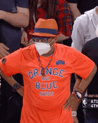 New York Knicks Masked Fan Speechless GIF | GIFDB.com