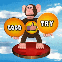 Nice Try Monkey Holding Huge Circles GIF | GIFDB.com