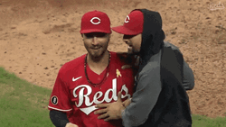 Nick Castellanos Tapping Shoulder Of His Teammate GIF | GIFDB.com