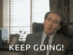 Nicolas Cage Just Keep Going GIF | GIFDB.com