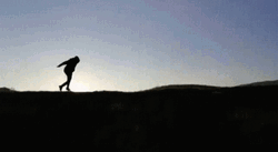 Ninja Running Far Away Silhouette GIF | GIFDB.com