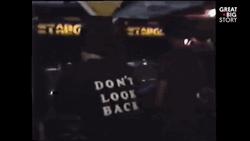 No Regrets Statement Shirt Don't Look Back GIF | GIFDB.com