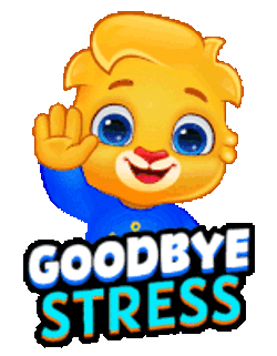 No Stress Goodbye Stress Sticker GIF | GIFDB.com
