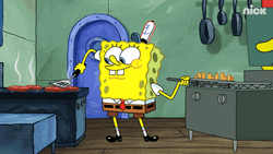 Nobby Narwhal And Spongebob At Krusty Krab Kitchen GIF | GIFDB.com