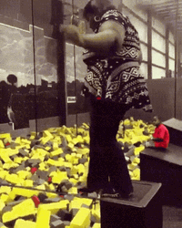 Nonprofessional Tightrope Walker My Precious Fall GIF | GIFDB.com