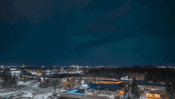 Northern Lights On The City Sky GIF | GIFDB.com