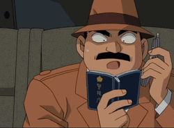 Nosy Detective Conan Shinichi Kudo Juzo Megure GIF | GIFDB.com