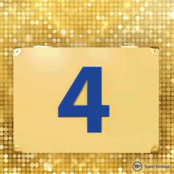 Number Four In Golden Background GIF | GIFDB.com