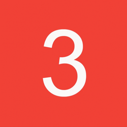 Numeral 3 Flashing Changing Hue Design GIF | GIFDB.com