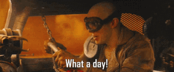 Nux Of Mad Max Fury Road Movie Having His Lovely Day GIF | GIFDB.com