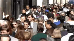 Nyc People Crowd Walking GIF | GIFDB.com