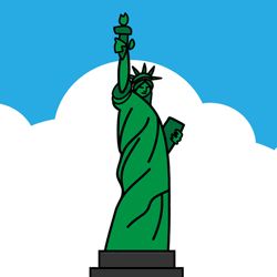 Nyc Statue Of Liberty Vector GIF | GIFDB.com