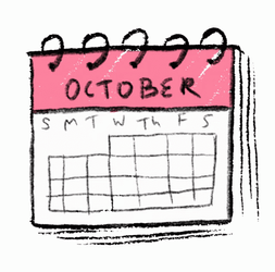October Animated Calendar Electober GIF | GIFDB.com