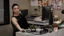 Office Lady Left Handed GIF | GIFDB.com