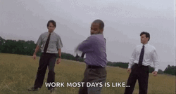 Office Space Angry Workers Smashing Printer Meme GIF | GIFDB.com