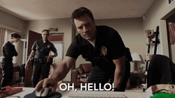 Officer Nathan Fillion Oh Hello GIF | GIFDB.com