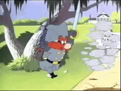 Officer Yosemite Sam Running GIF | GIFDB.com