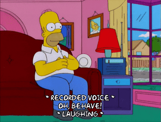 Oh Behave Homer Simpson Laughing GIF | GIFDB.com