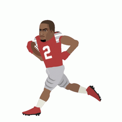 Ohio State Football Player Jk Dobbins Running Animated GIF | GIFDB.com