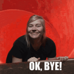 Ok Bye Wave Slide Christine Storyme GIF | GIFDB.com