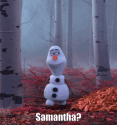 Olaf Looking For Samantha GIF | GIFDB.com