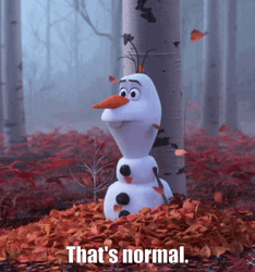 Olaf Frozen Thats Normal Autumn GIF | GIFDB.com