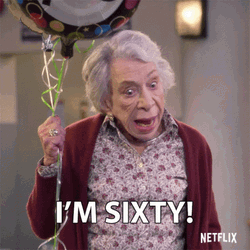 Old Lady Birthday Sixty Senior Citizen GIF | GIFDB.com