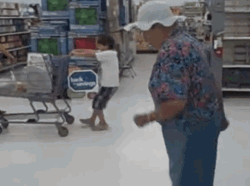 Old Lady Boomer Dancing In Walmart GIF | GIFDB.com