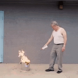 Old Man Burn It GIF | GIFDB.com
