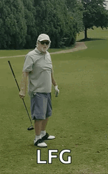 Old Man Golf Swing Cheer GIF | GIFDB.com