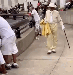 Old Man Pimp Walk GIF | GIFDB.com
