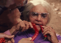 Old Woman Eating Chili GIF | GIFDB.com