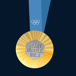 Olympic Rings Heart Hustle Gold GIF | GIFDB.com