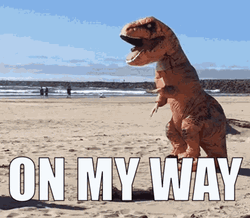 On My Way Dinosaur Running GIF | GIFDB.com
