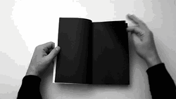 Open Book Flip Black Pages Loop GIF | GIFDB.com
