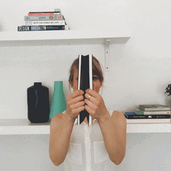 Open Book Front Loop Woman GIF | GIFDB.com