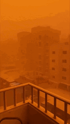Orange Sky Middle East Dust Storm GIF | GIFDB.com