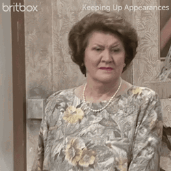 Panic Run Hyacinth Bucket Keeping Up Appearances GIF | GIFDB.com