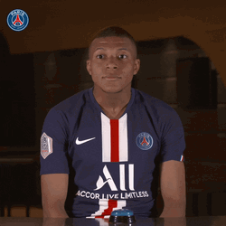 Football Player Kylian Mbappe Thumps Up Wink GIF | GIFDB.com