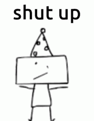 Party Hat Shut Up GIF | GIFDB.com