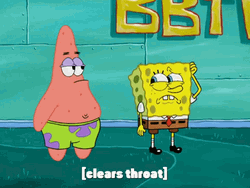 Patrick And Spongebob Ahem Clears Throat GIF | GIFDB.com