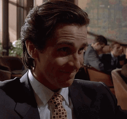 Patrick Bateman Cheerful Nod GIF | GIFDB.com