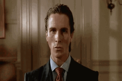 Patrick Bateman Staring Seriously GIF | GIFDB.com