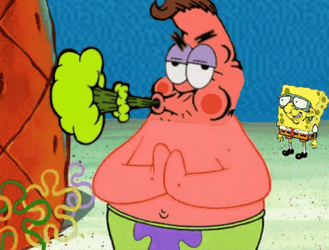 Patrick Meme Smoking High GIF | GIFDB.com